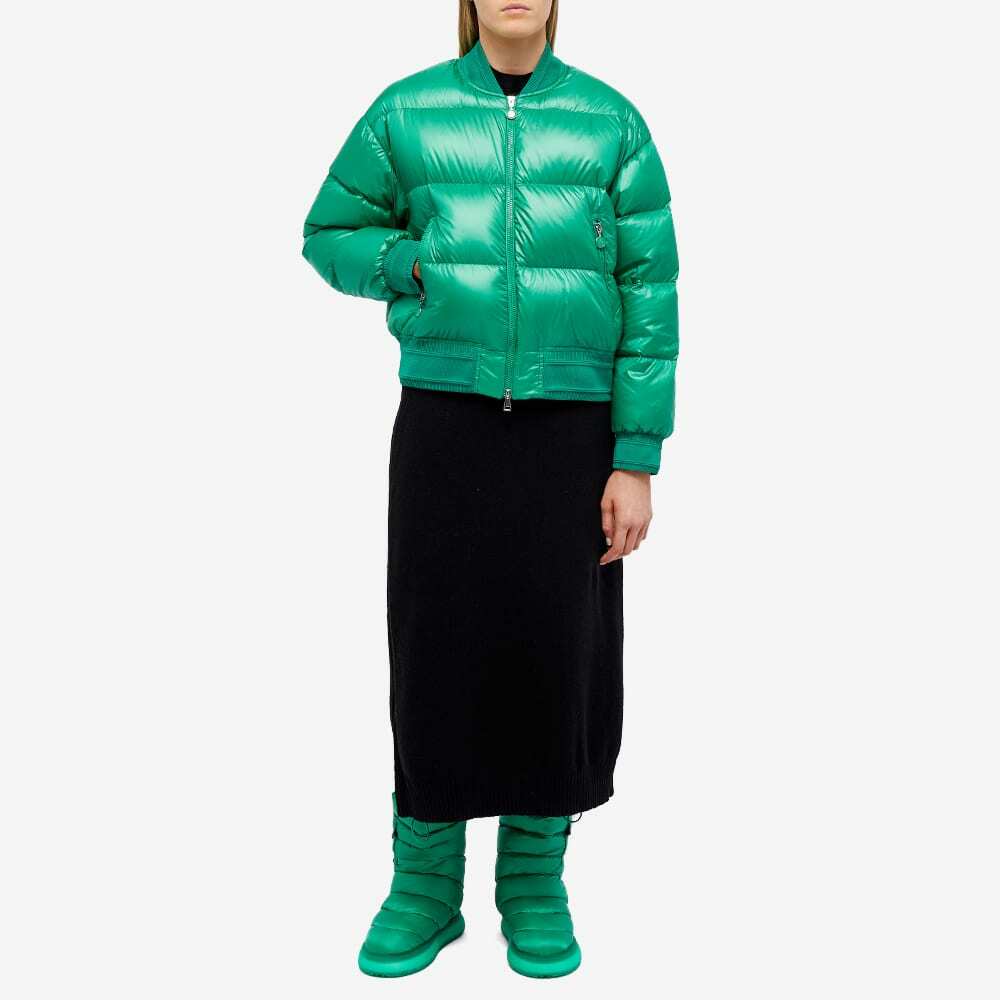 Moncler Women's Merlat Padded Bomber Jacket in Green Moncler
