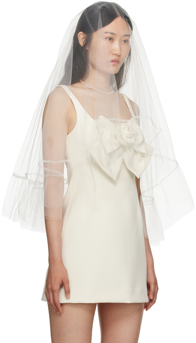 Sandy Liang SSENSE Exclusive White Kim Veil Sandy Liang