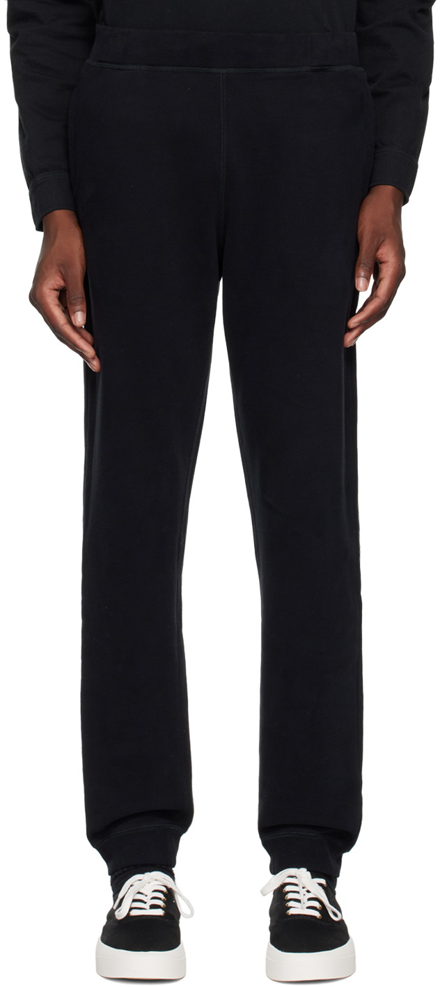 Sunspel Black Loopback Sweatpants Sunspel