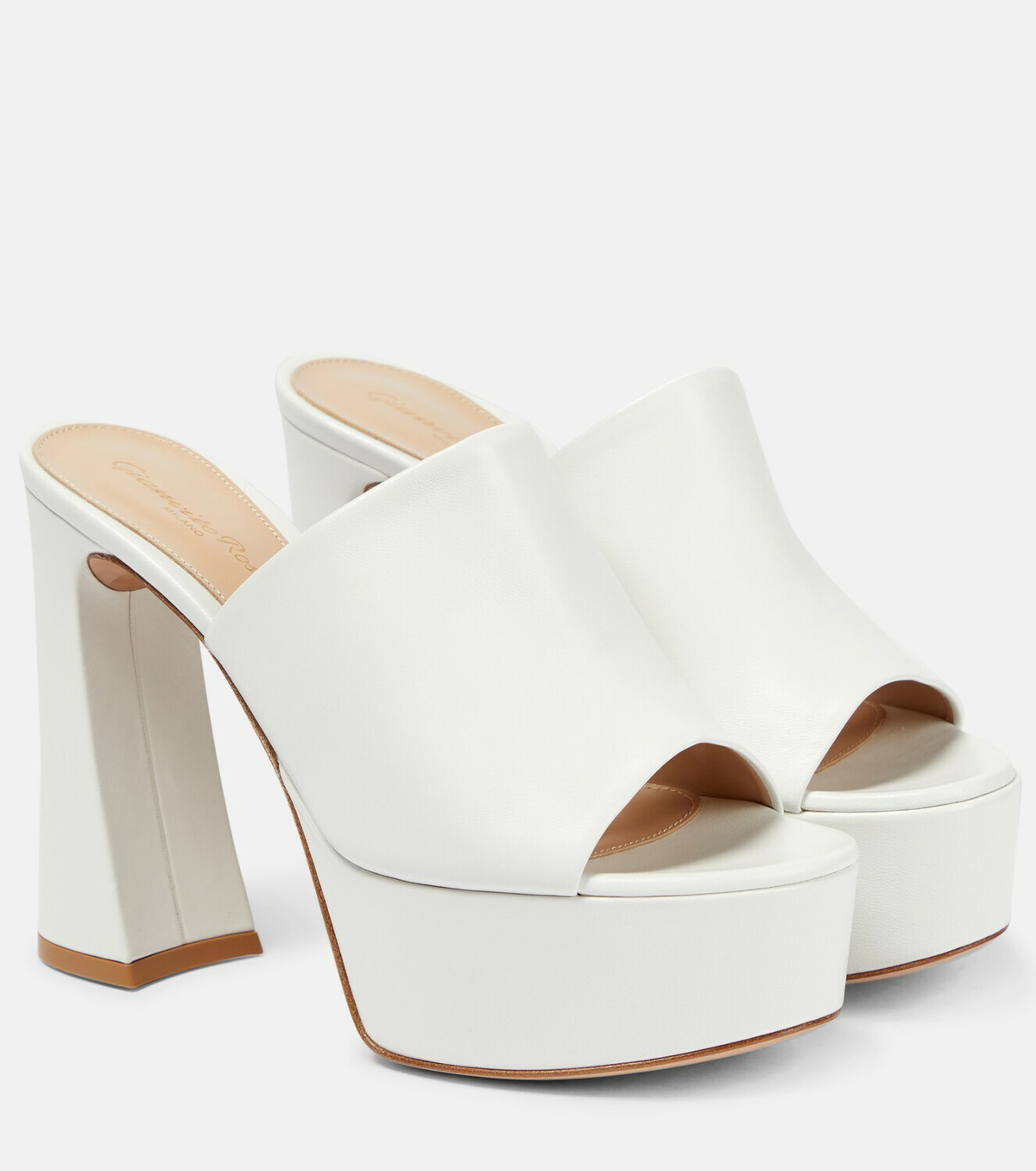 Gianvito Rossi - Holly leather platform mules Gianvito Rossi