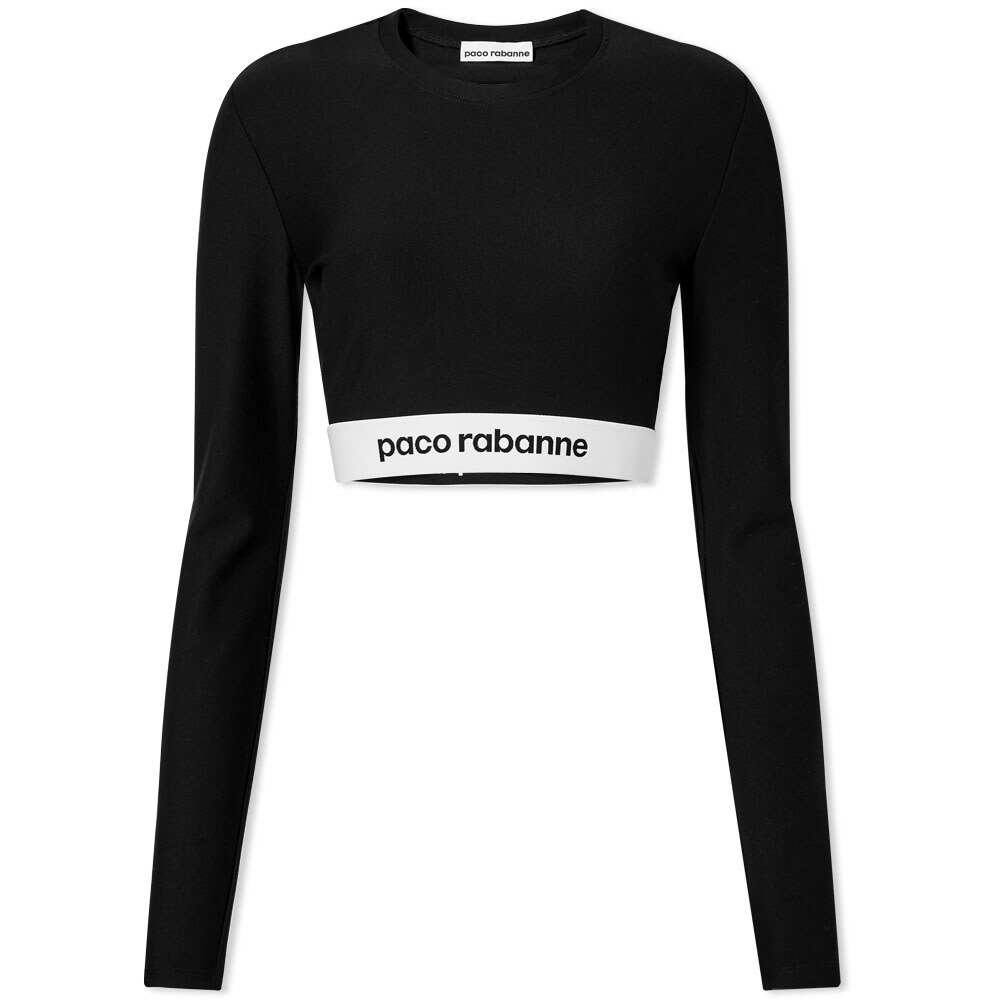 Paco Rabanne Long Sleeve Sports Logo Top Paco Rabanne