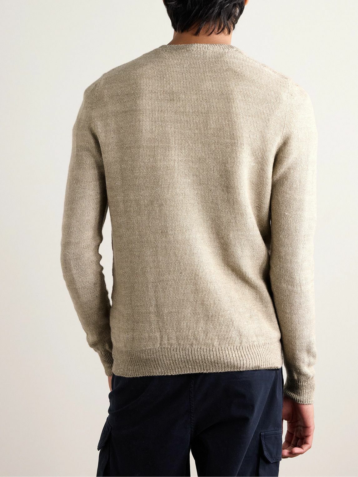 Inis Meáin - Linen, Cashmere, Silk and Cotton-Blend Sweater - Neutrals ...