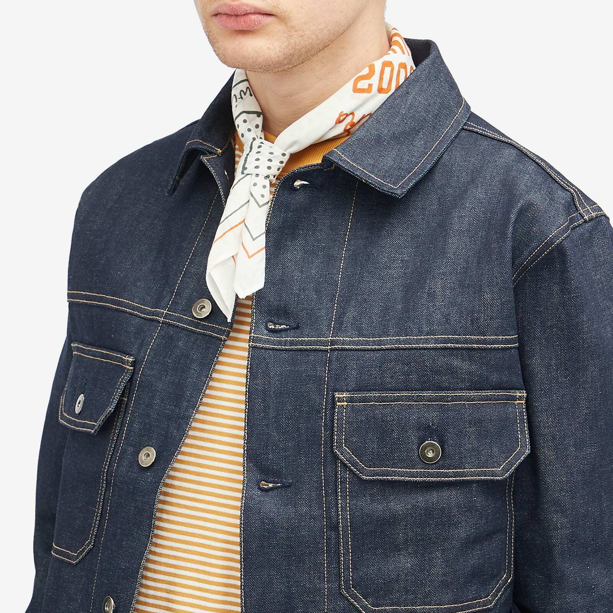 Universal Works Men's Kingsman Neckerchief in Ecru Universal Works