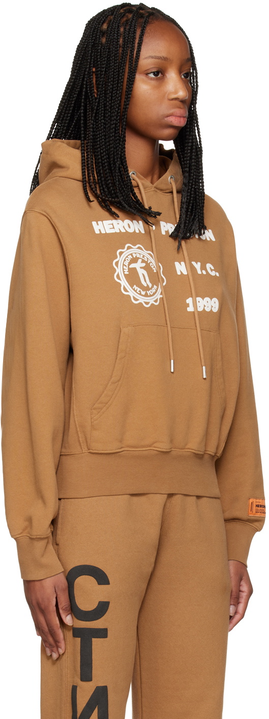Heron Preston Brown Medieval Heron Hoodie Heron Preston