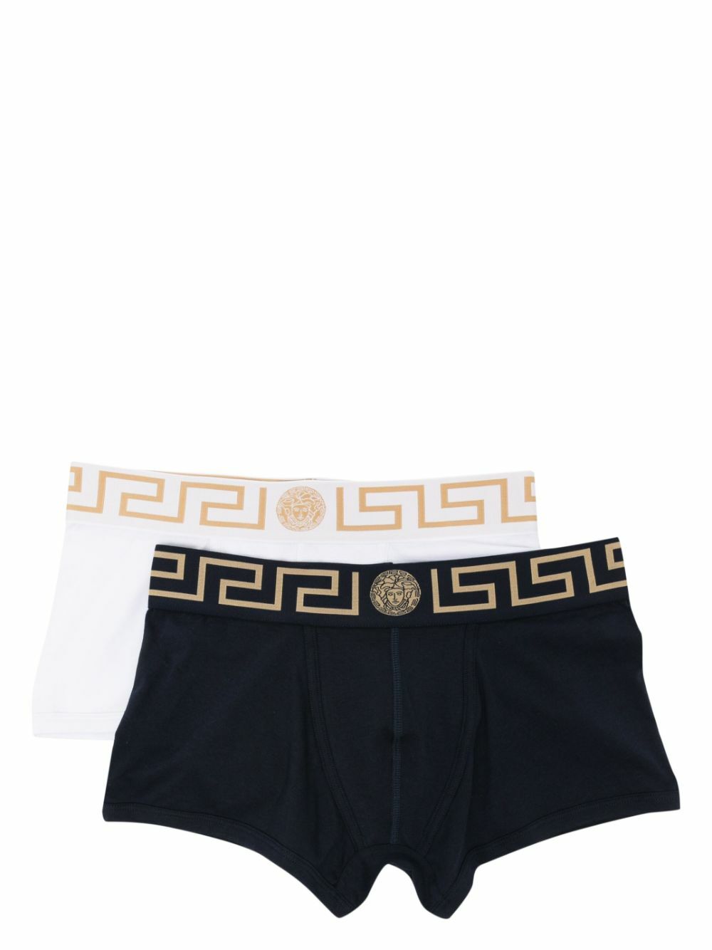 Versace White And Blue Greca Border Boxer Briefs Set Versace