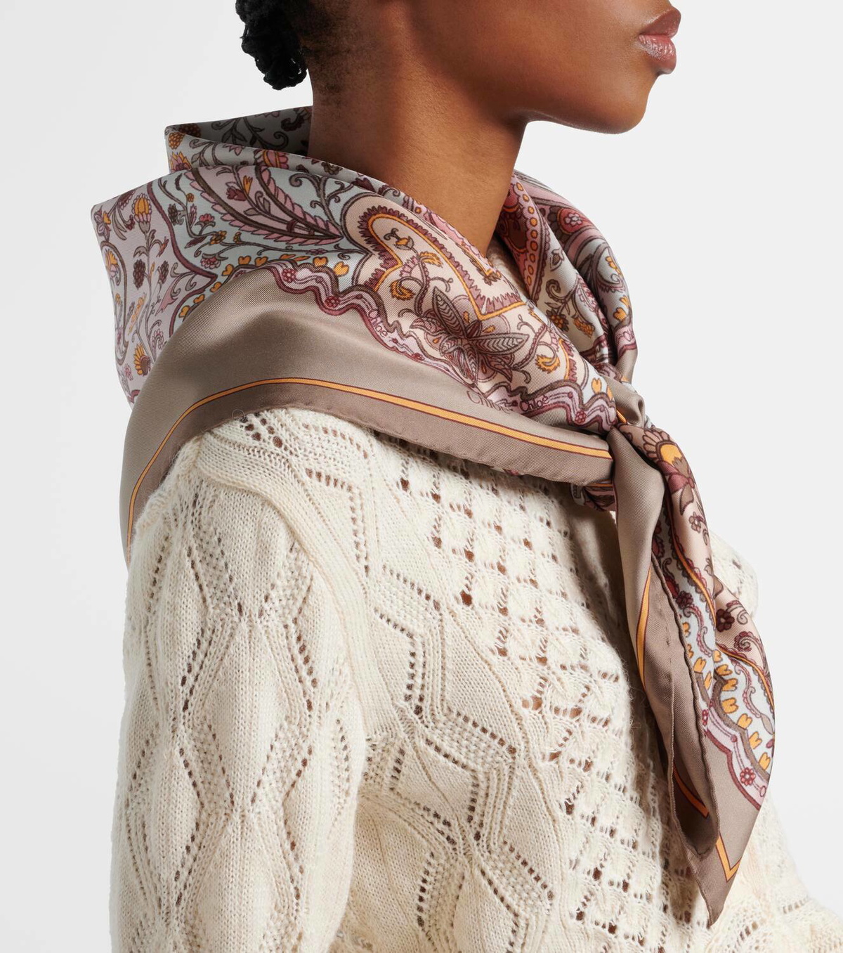 Chloé Paisley silk twill scarf Chloe
