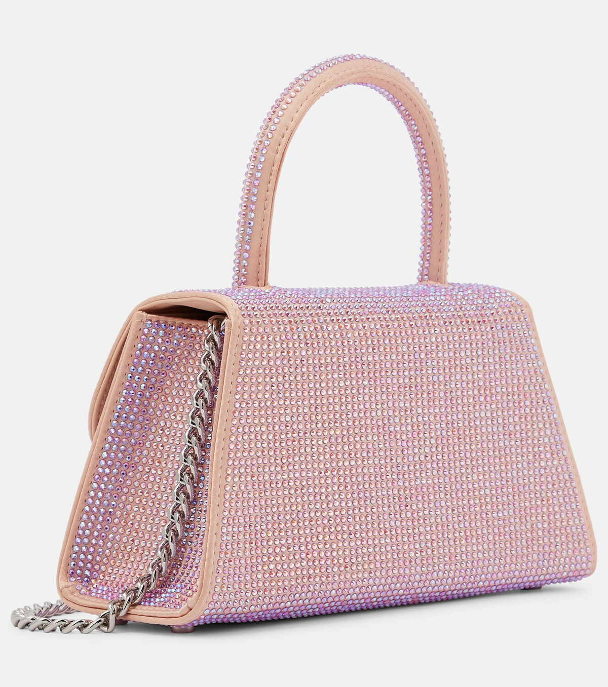 Self-Portrait The Bow Mini embellished tote bag Self-Portrait