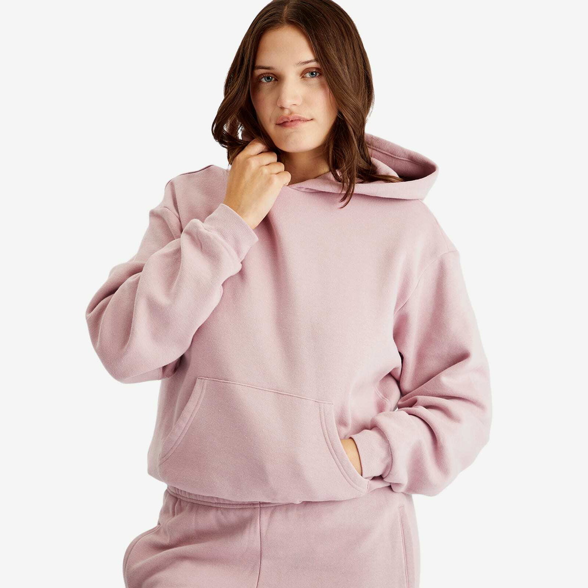 SKIMS Women's Cotton Fleece Pullover Hoodie in Dusk SKIMS