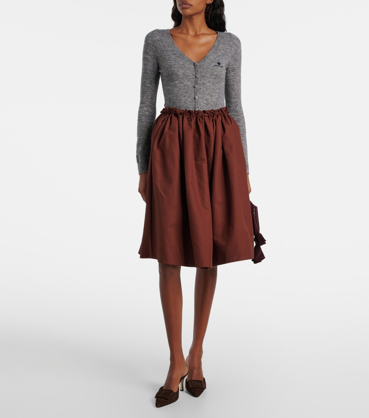 Shushu/Tong Logo wool-blend bodysuit Shushu/Tong