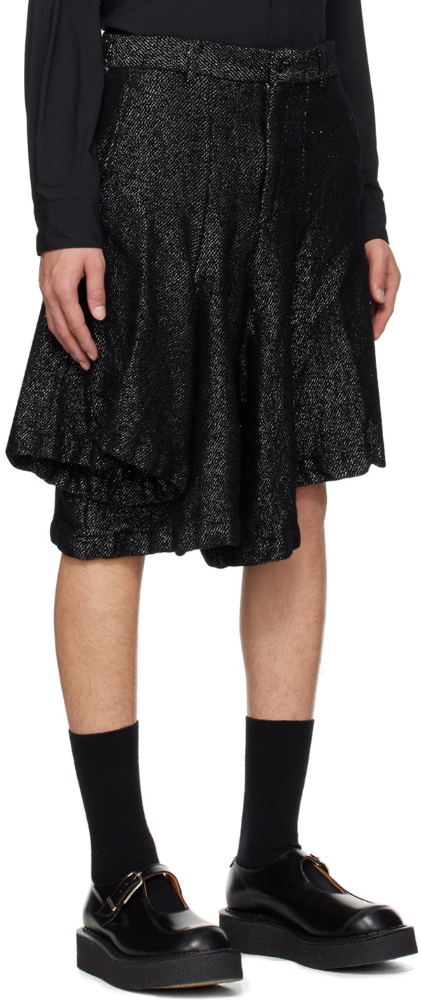 Comme des Garçons Homme Plus Black Metallic Shorts Comme des Garcons ...