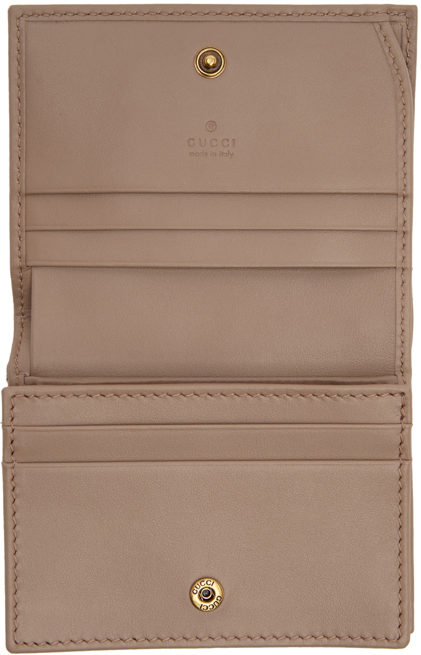 Gucci Pink GG Marmont Card Case Wallet Gucci