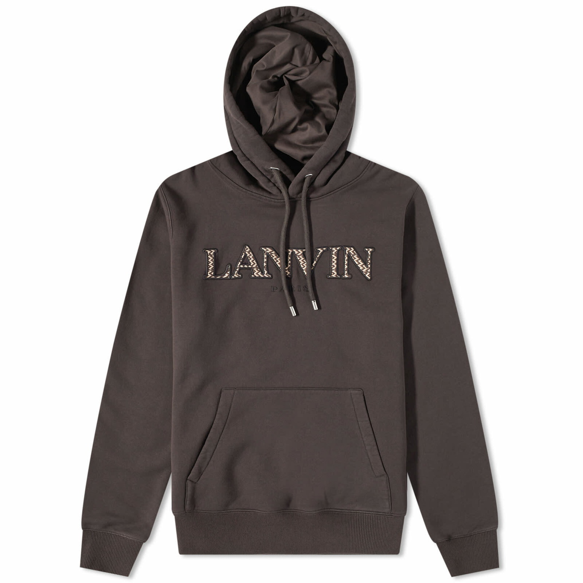 Lanvin Men's Curb Popover Hoody in Ebony Lanvin