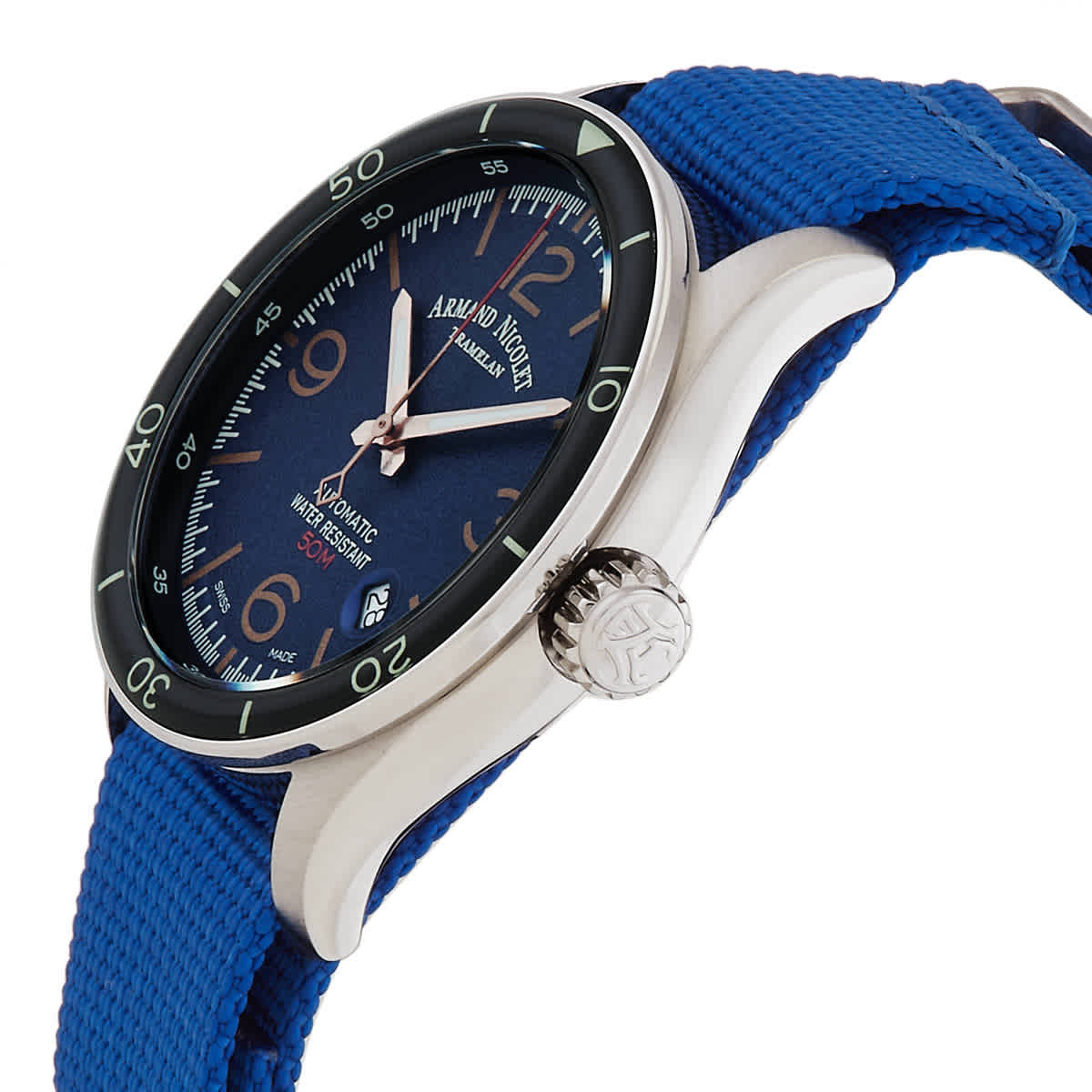 Armand Nicolet M2H Automatic Blue Dial Mens Watch A740HNA-BS ...