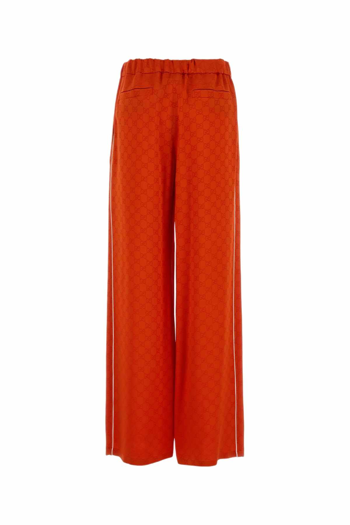 Gucci Orange Satin Pyjama Pant Gucci
