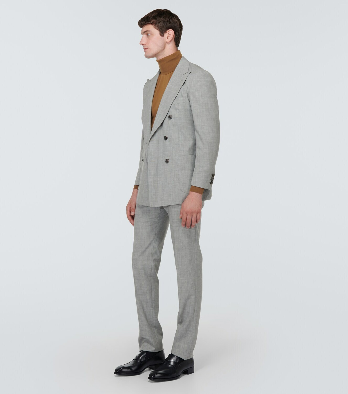 Kiton Double-breasted wool jacket Kiton