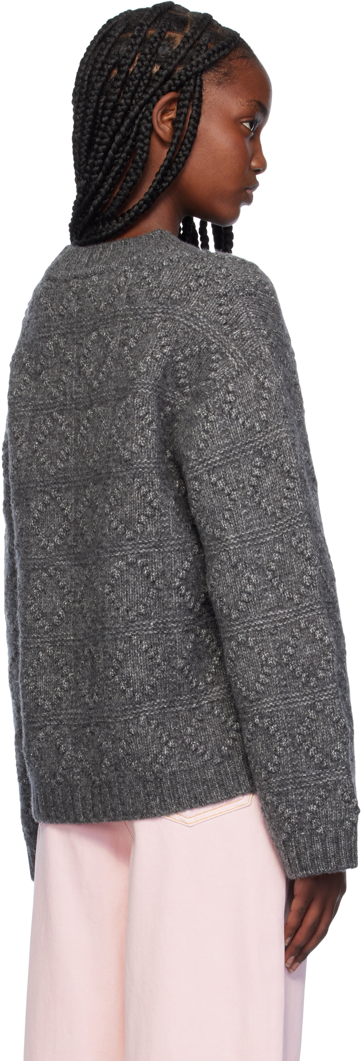 GANNI Gray Bubble Sweater GANNI