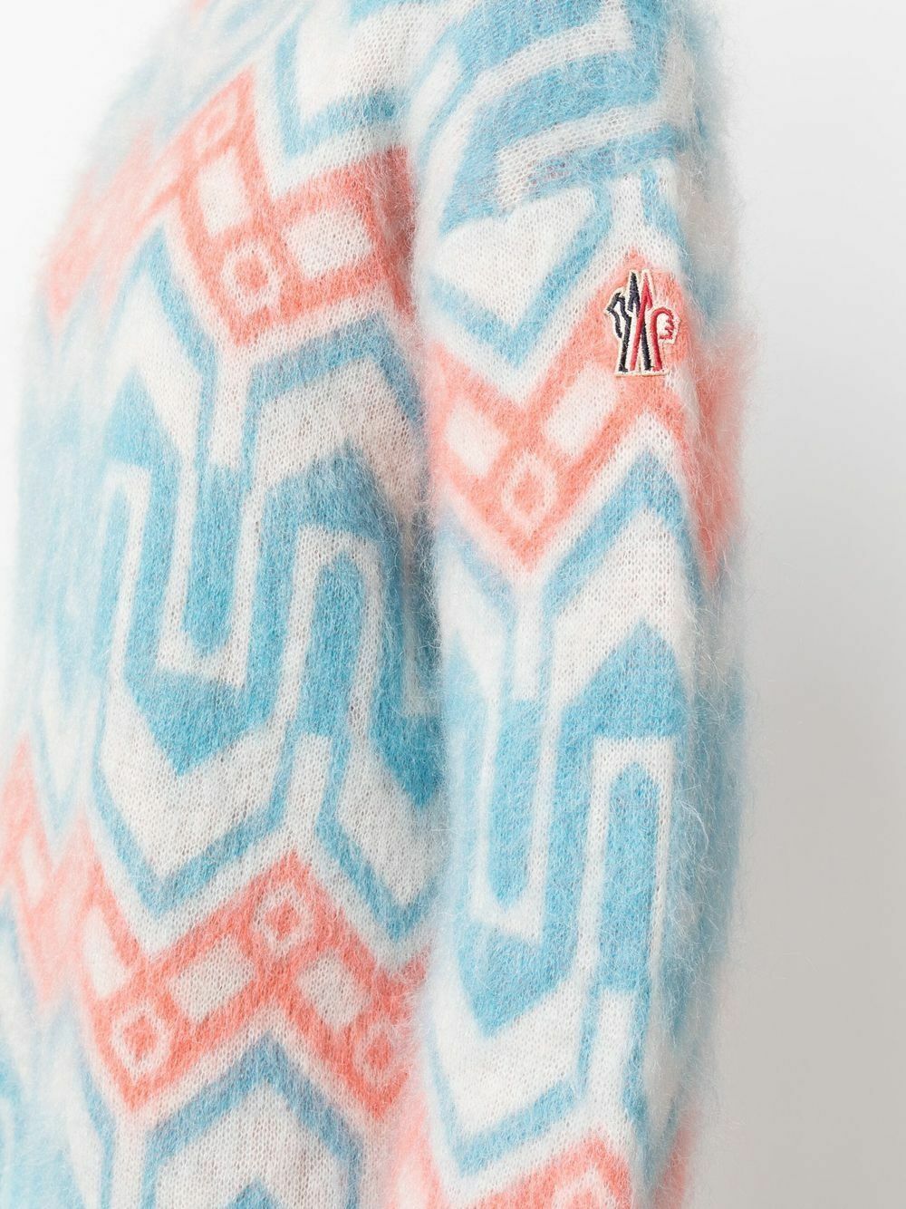 Moncler Grenoble Blue Jacquard Sweater Moncler Grenoble