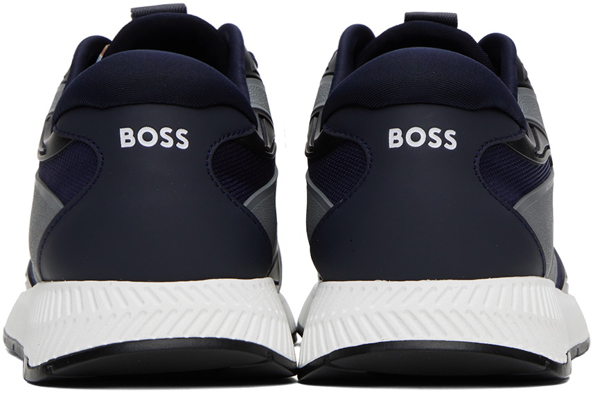 BOSS Navy & Gray Thermo-Bonded Sneakers BOSS