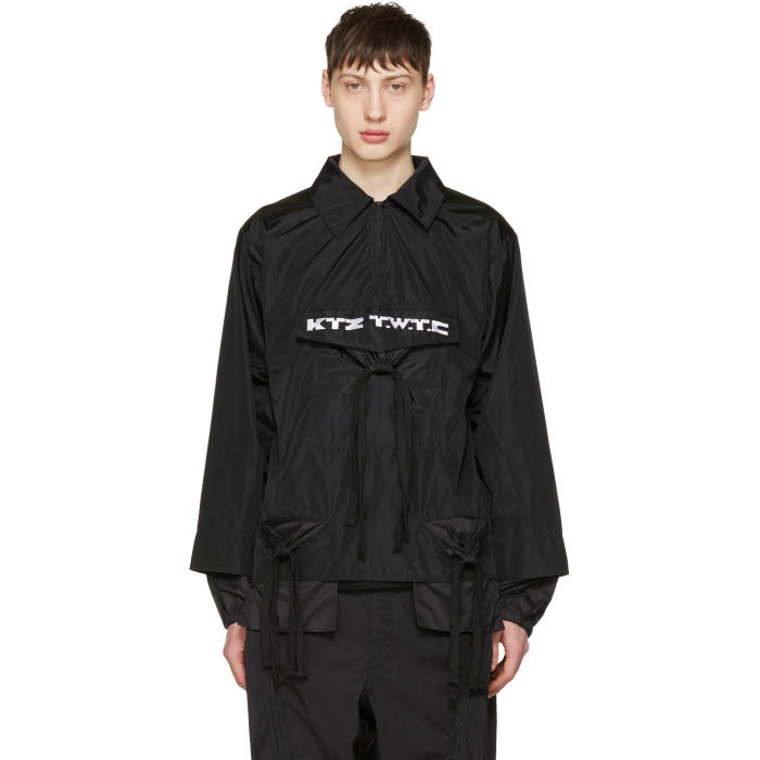 KTZ Black Gathered Pocket Shirt KTZ