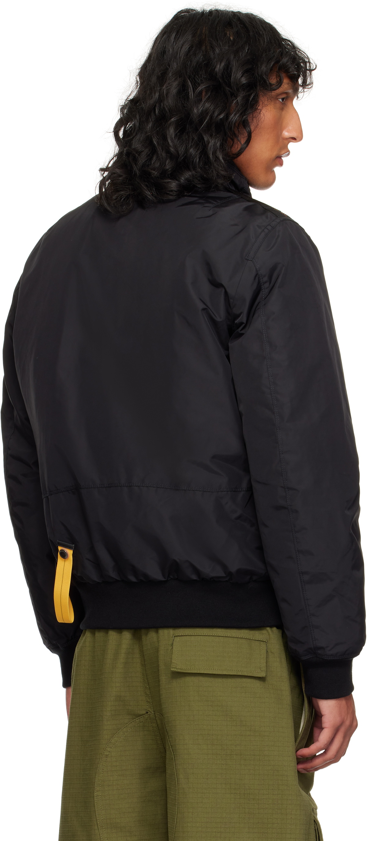 Parajumpers Black Down Bomber Jacket Parajumpers