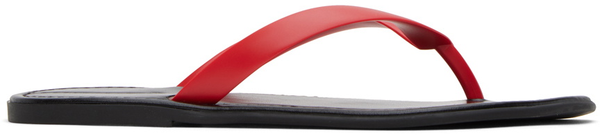 The Row Red & Black Beach Sandals The Row
