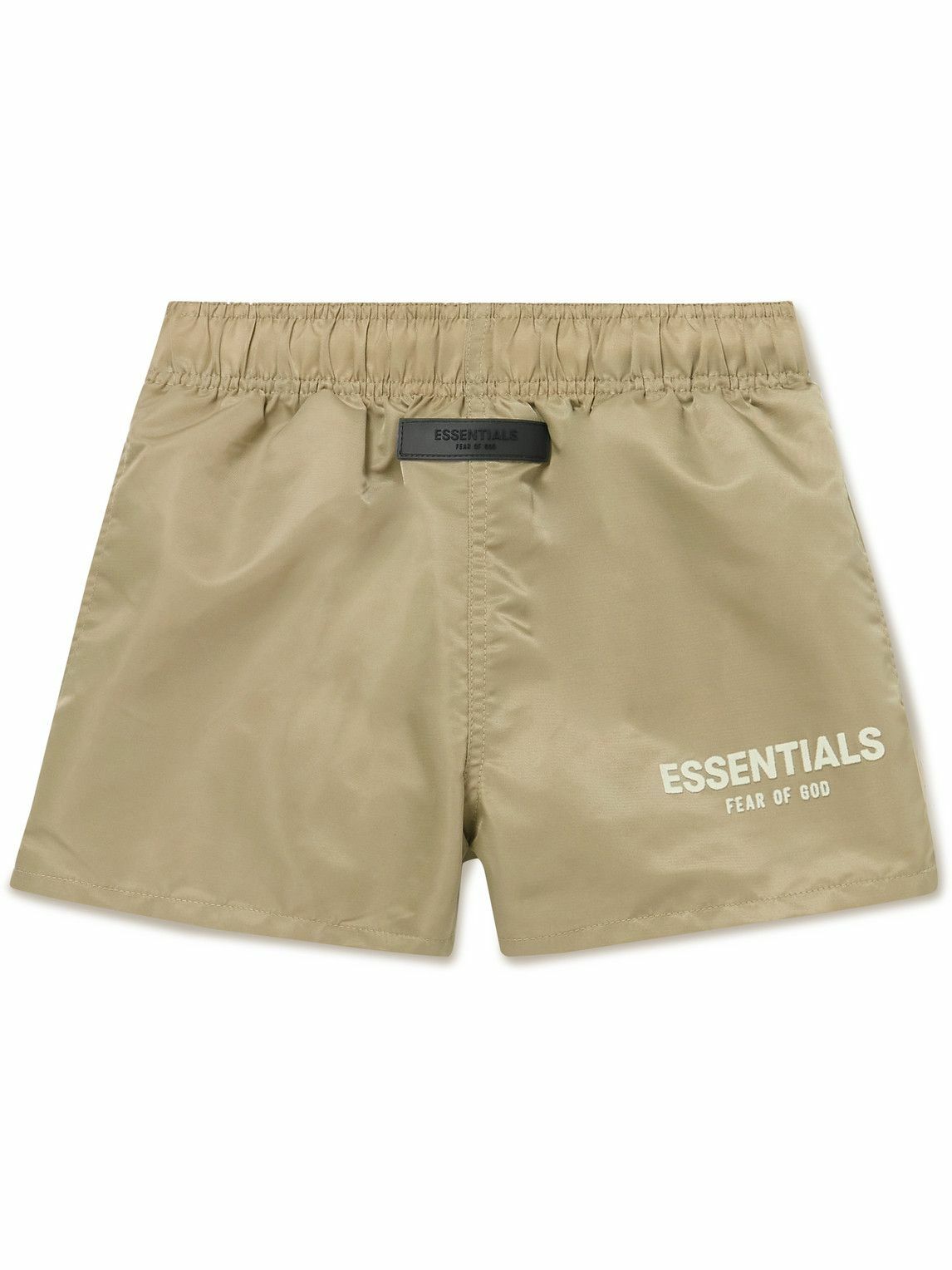 Fear of God Essentials Kids - Logo-Print Nylon Shorts - Brown Fear Of ...