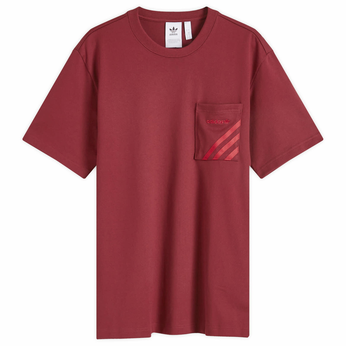 Adidas Men's Pocket T-Shirt in Shadow Red adidas
