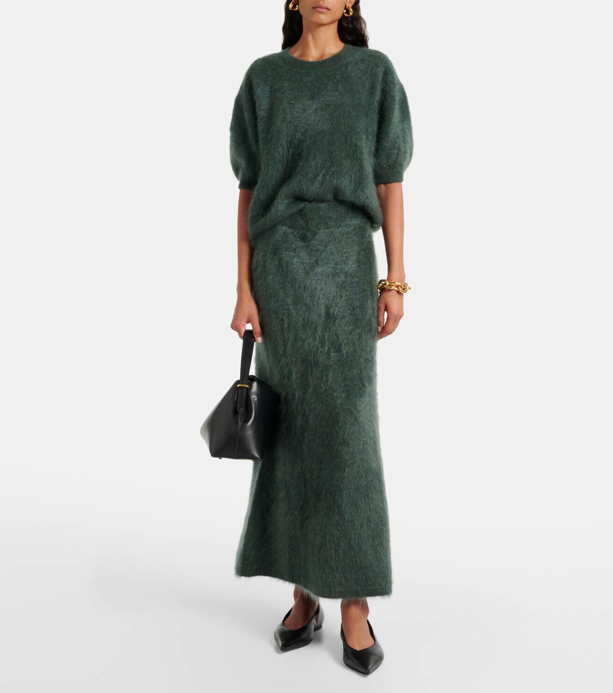 Lisa Yang Asta knitted cashmere midi skirt Lisa Yang