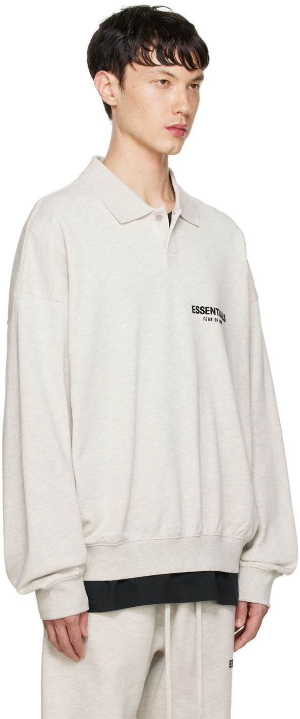 Essentials Off-White Long Sleeve Polo Essentials