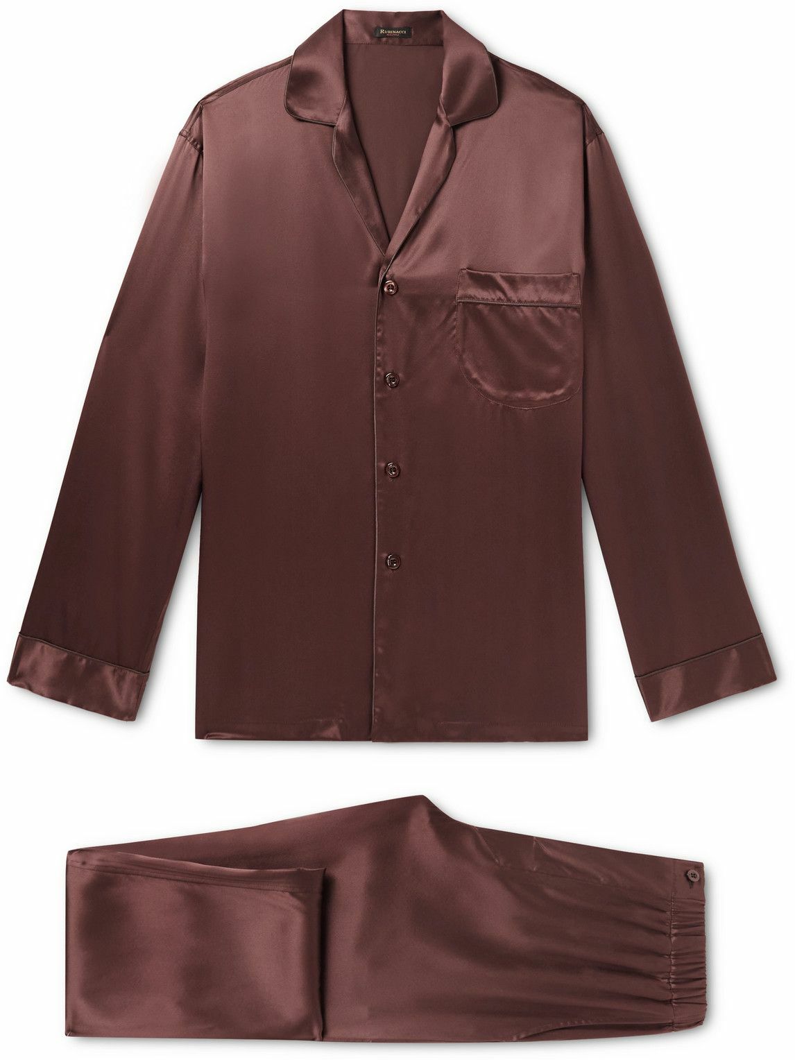 Rubinacci - Silk Pyjama Set - Brown Rubinacci