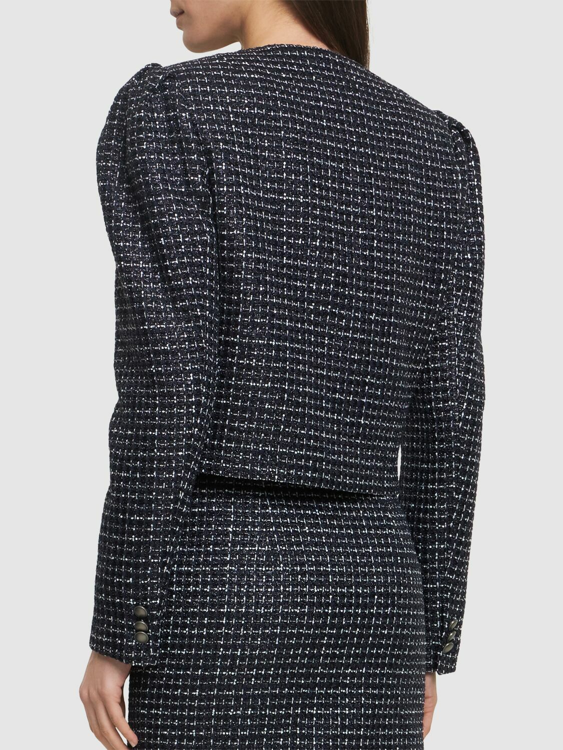 ALESSANDRA RICH - Sequined Tweed Double Breasted Jacket Alessandra Rich