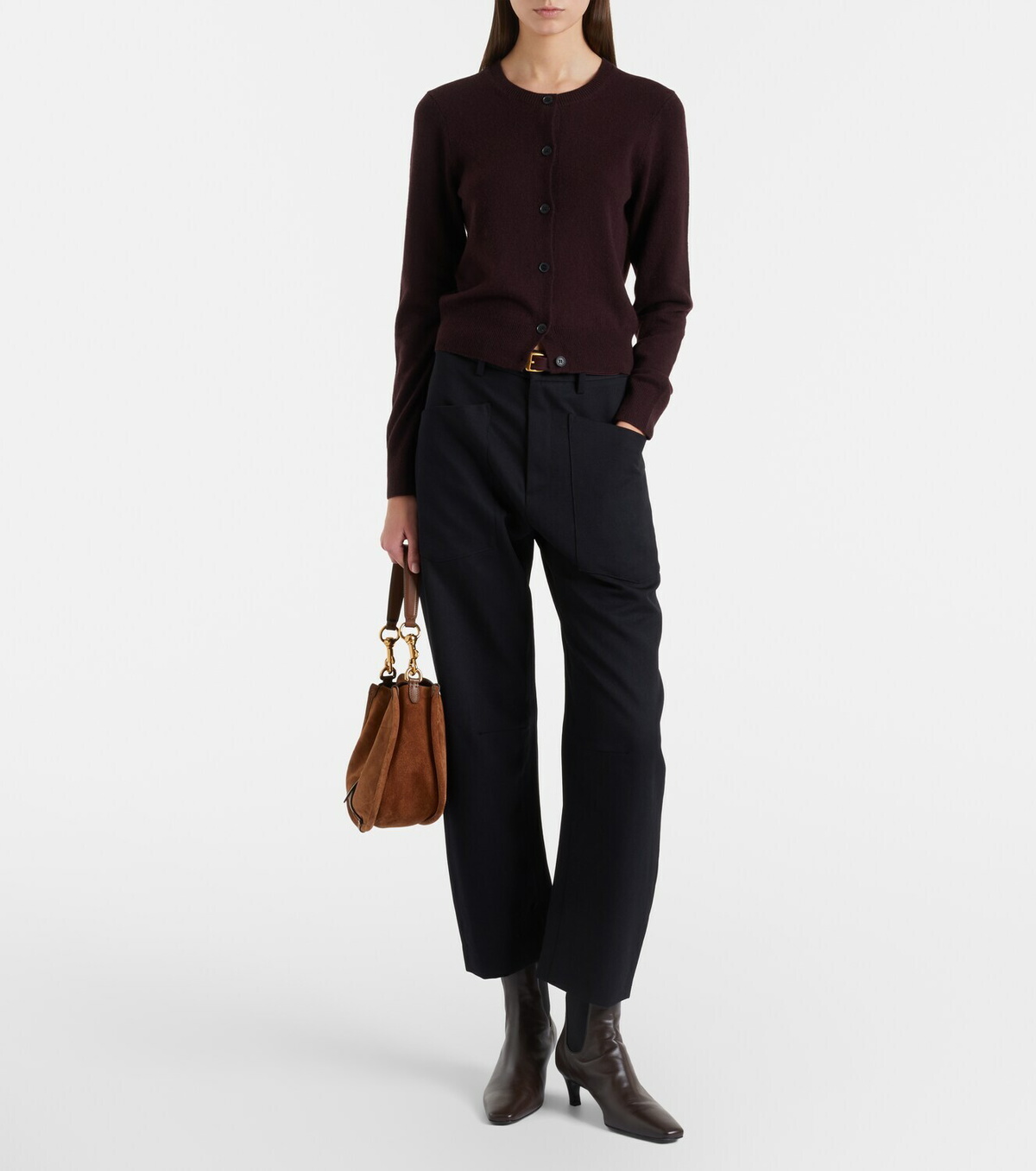 Nili Lotan Shon virgin wool barrel-leg pants Nili Lotan
