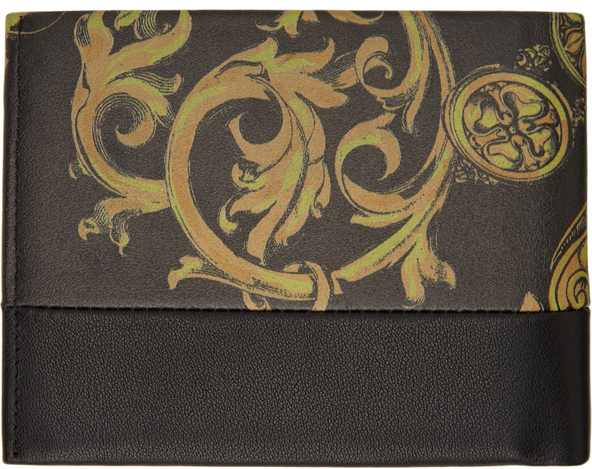 Versace Jeans Couture Black Regalia Baroque Bifold Wallet Versace