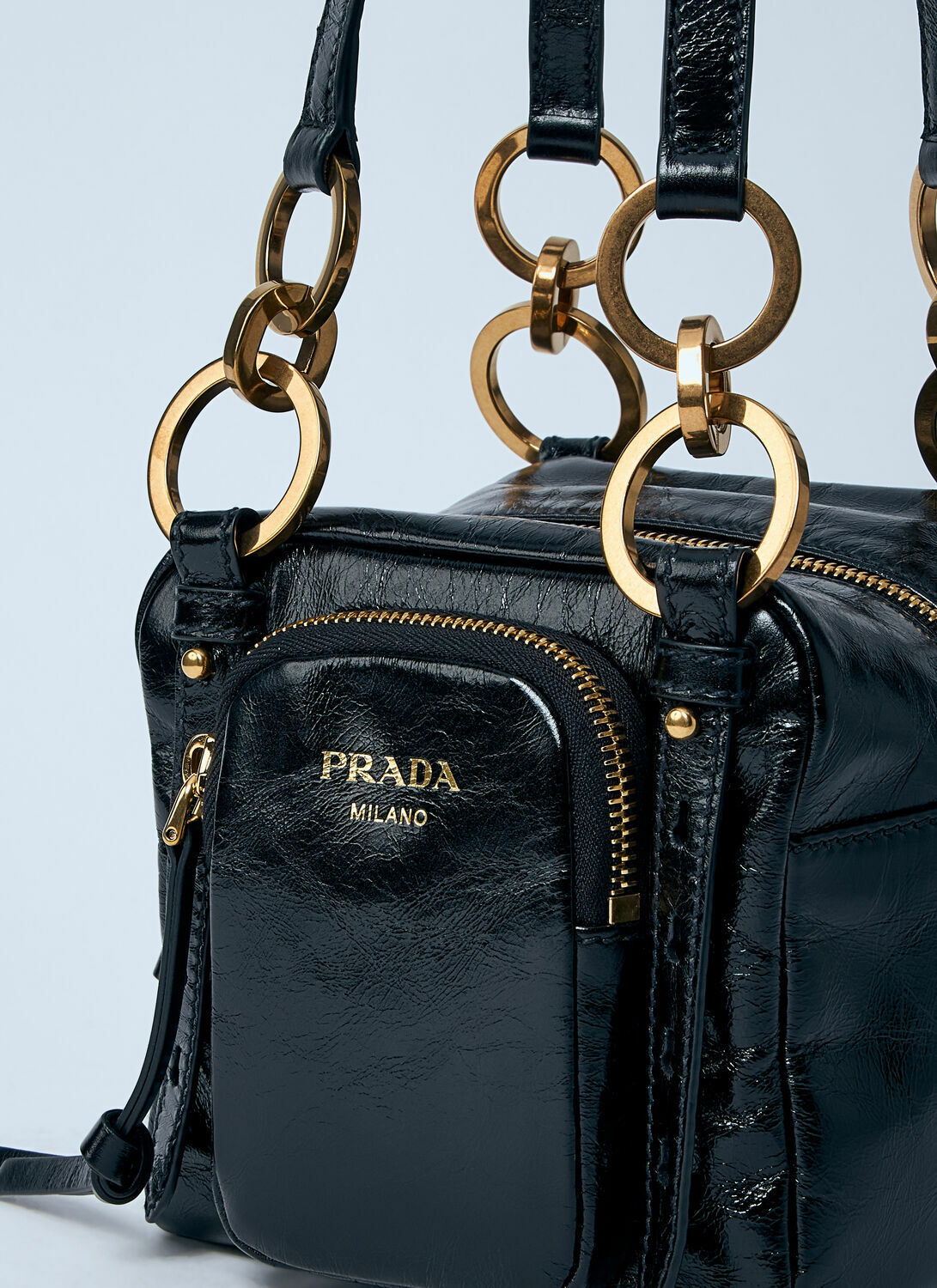 Prada Mini Dangle Leather Handbag Prada