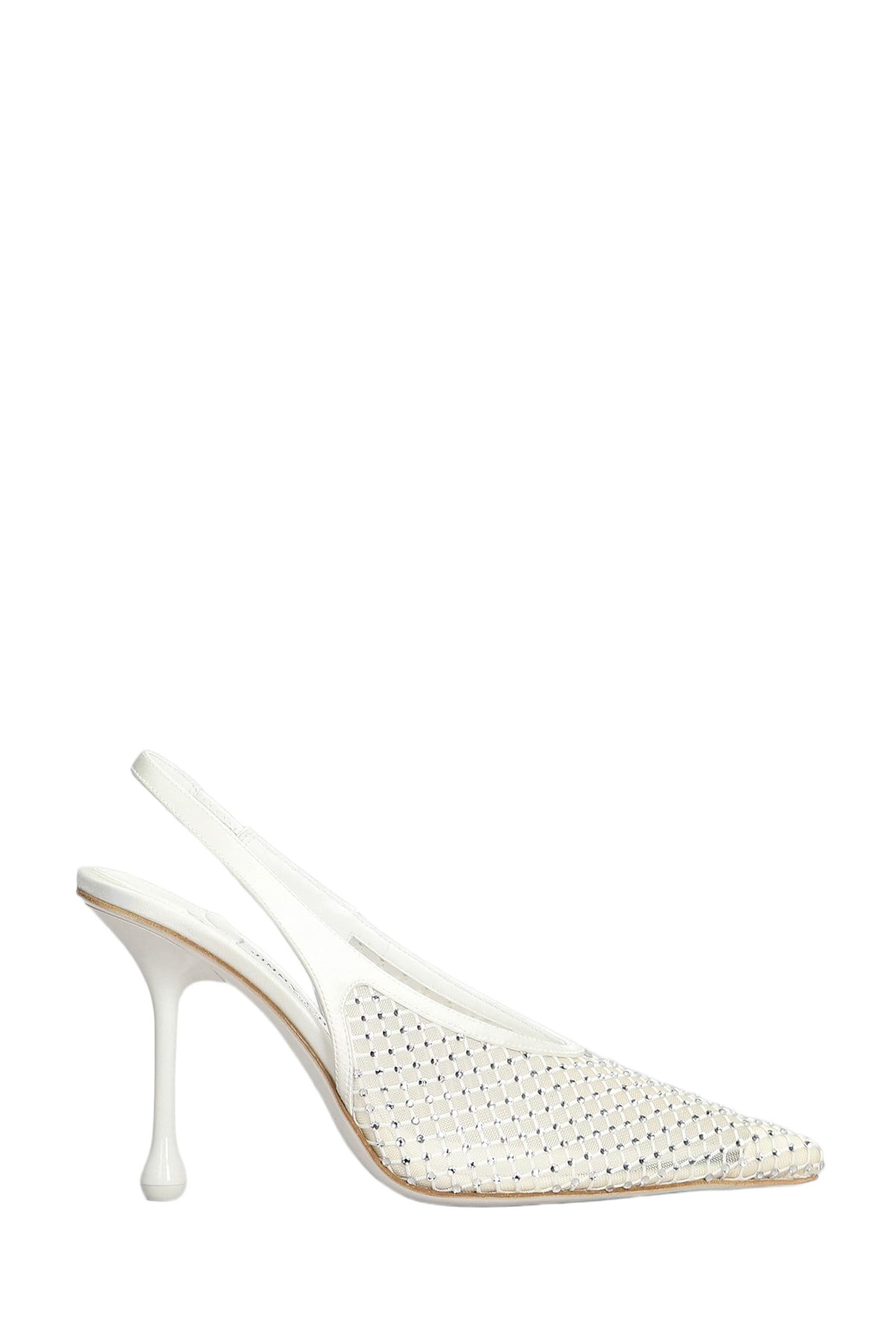 Jimmy Choo Isa 985 Pumps In White Leather Jimmy Choo
