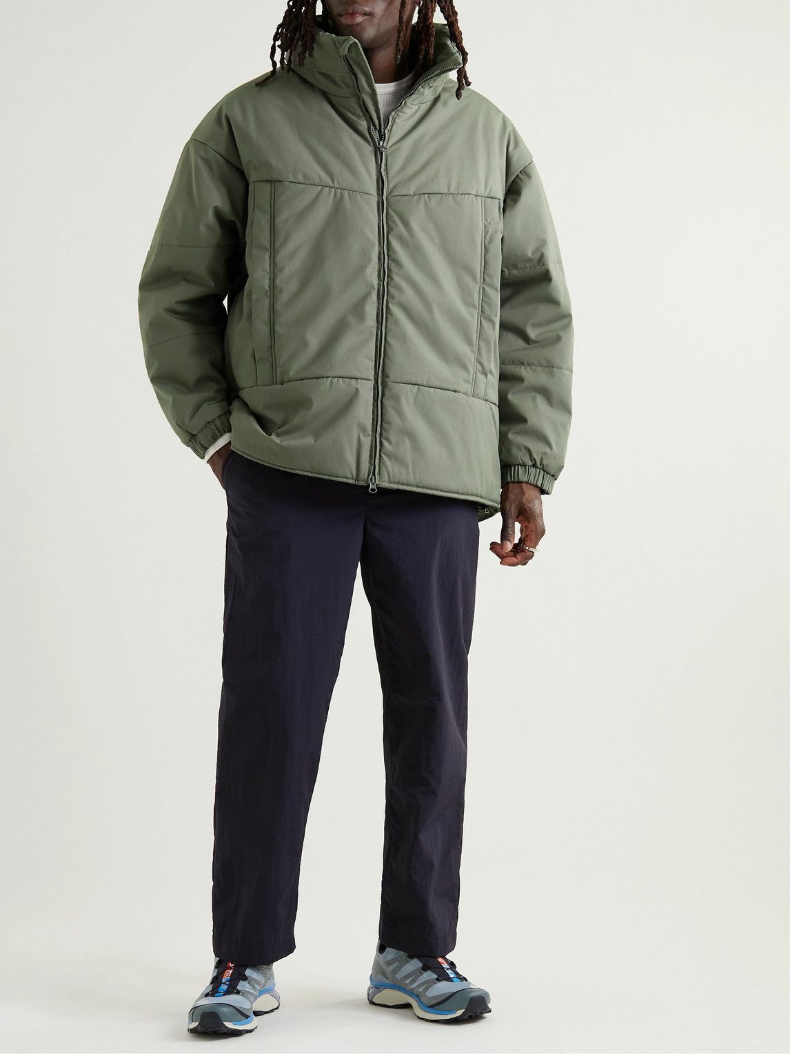 nanamica - Quilted Padded Shell Hooded Jacket - Green Nanamica