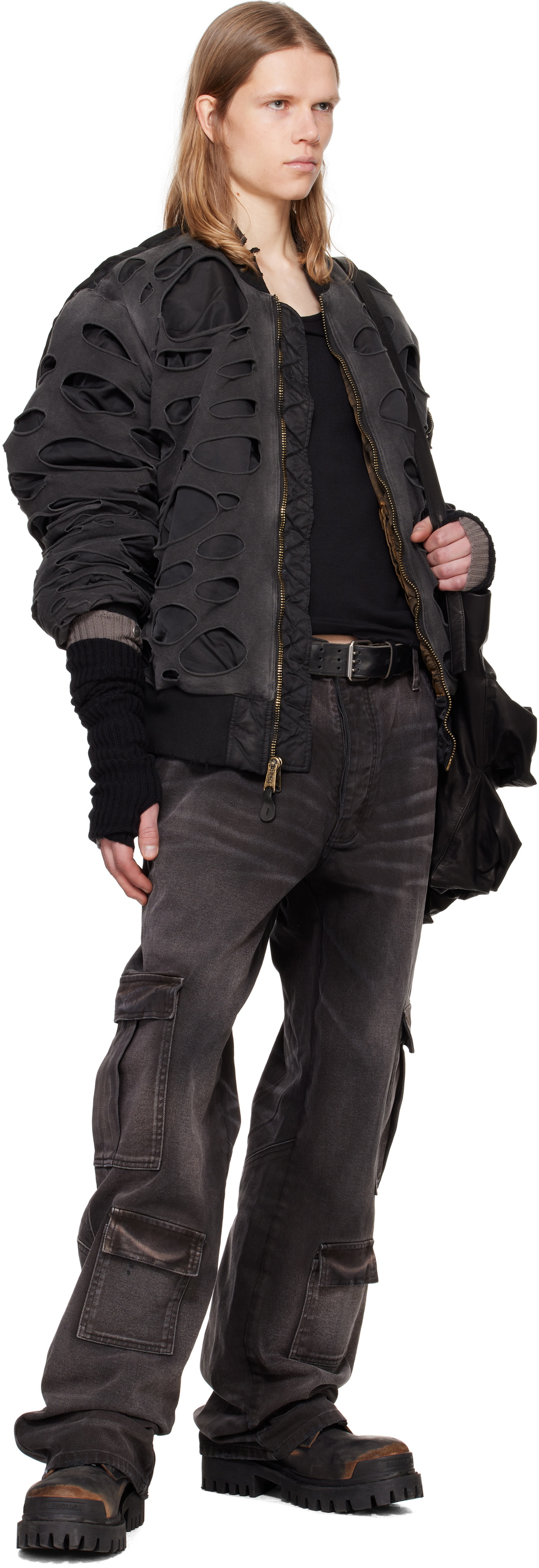 ALEXANDER DIGENOVA Black Type 2 Denim Cargo Pants Alexander Digenova