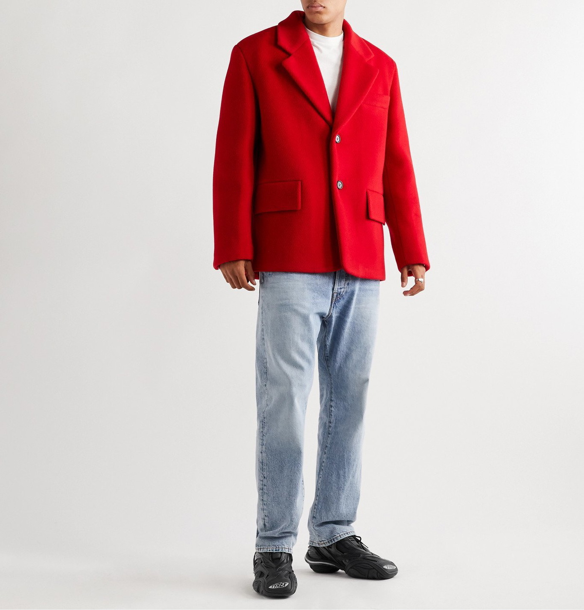 BALENCIAGA - Tyrex Rubber and Coated-Mesh Panelled Sneakers - Black ...