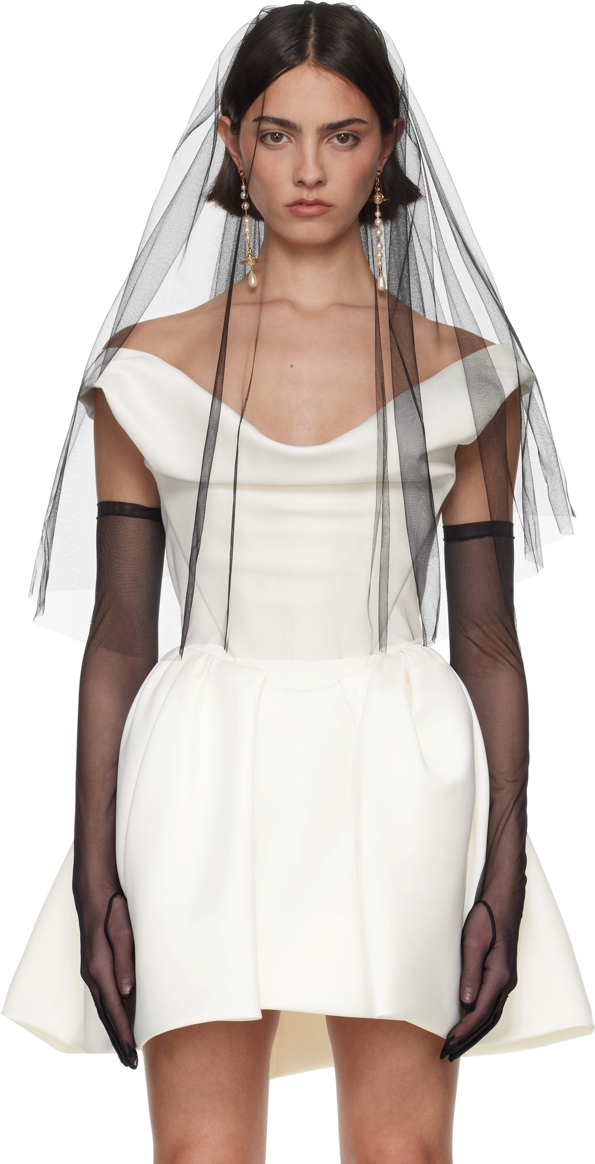 Vivienne Westwood SSENSE Bridal Capsule Classic Short Veil Vivienne ...