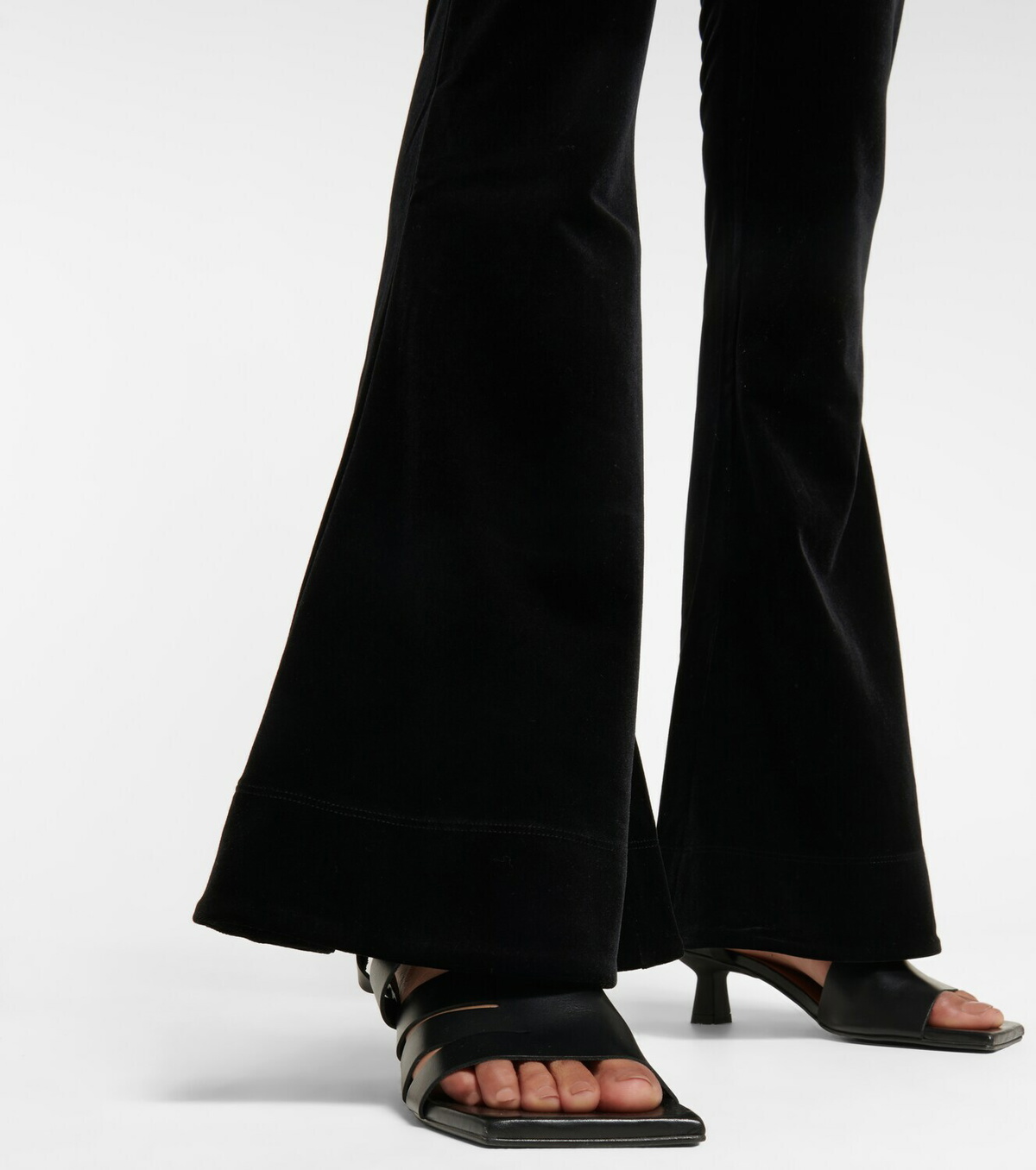Ganni - Flared velvet pants GANNI