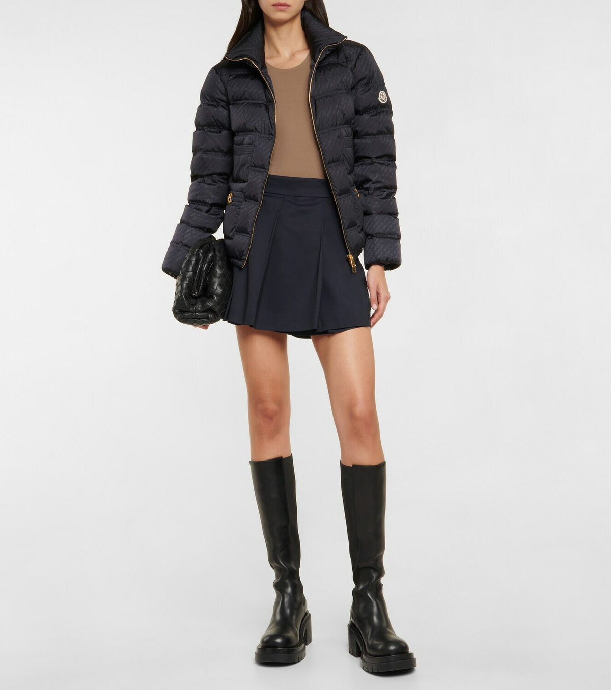 Moncler - Fer logo jacquard down jacket Moncler