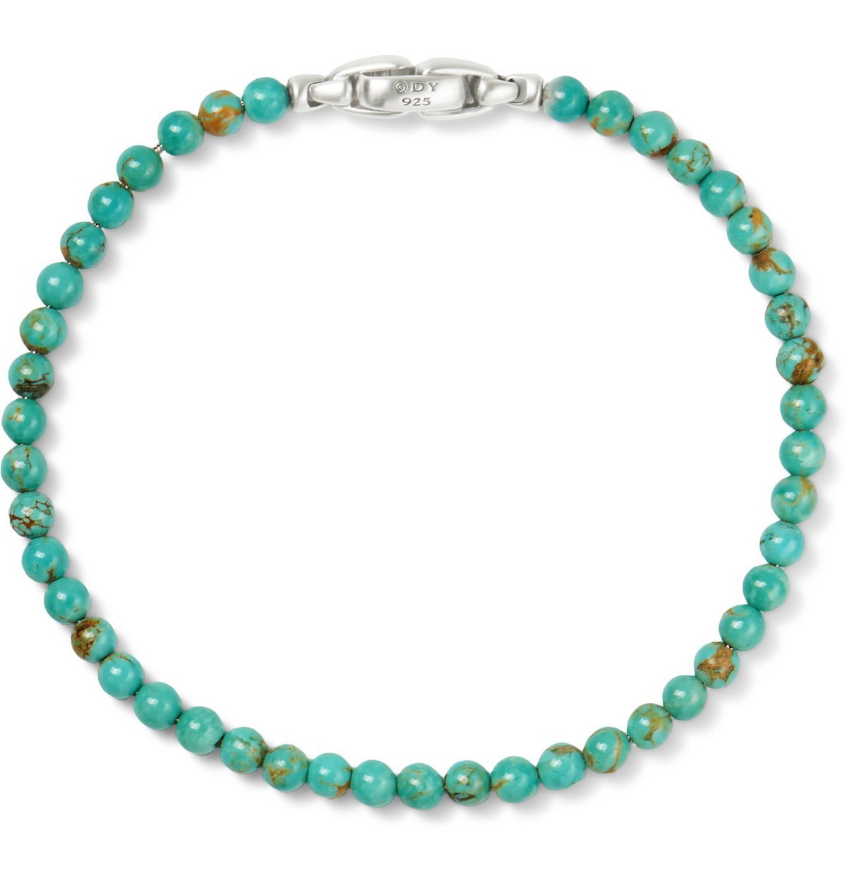 David Yurman - Sterling Silver Turquoise Beaded Bracelet - Green David ...