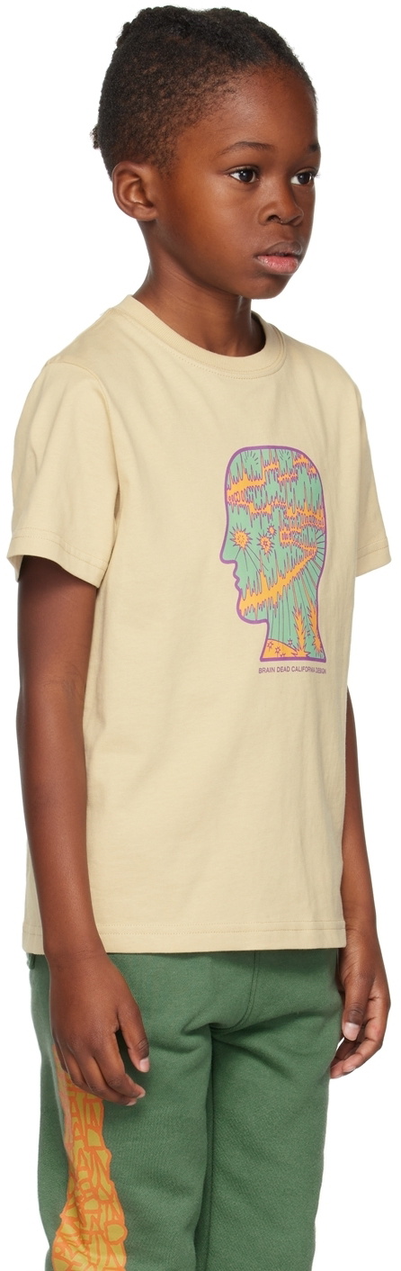 Brain Dead Kids Tan Split Planes T-Shirt Brain Dead