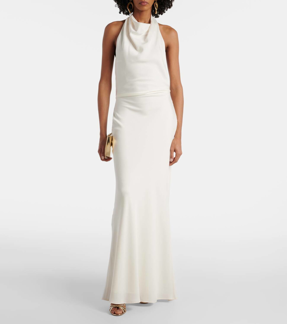 Simkhai Reannon draped satin gown Simkhai