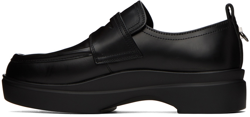 Solid Homme Black Leather Loafers Solid Homme