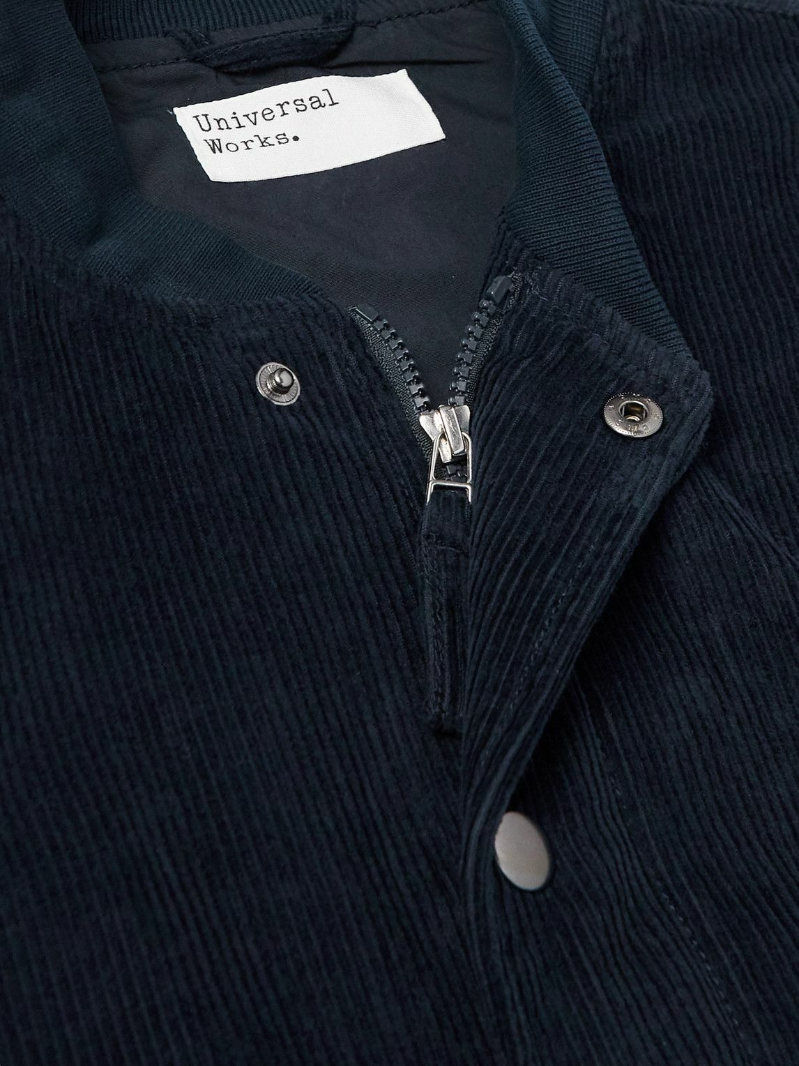Universal Works - NS Cotton-Corduroy Bomber Jacket - Blue Universal Works