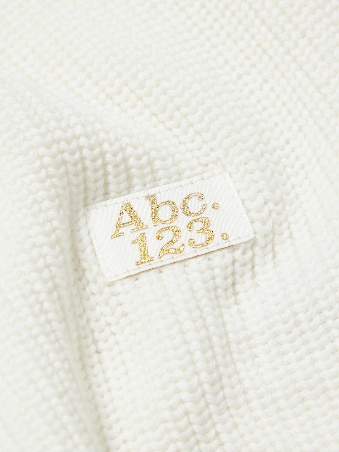 Abc. 123. - Logo-Embroidered Ribbed Cotton Sweater - White Advisory ...