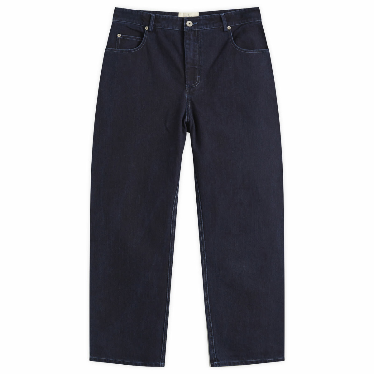 Folk Men's Barrel Leg Jean in Deep Inidgo Slub Folk