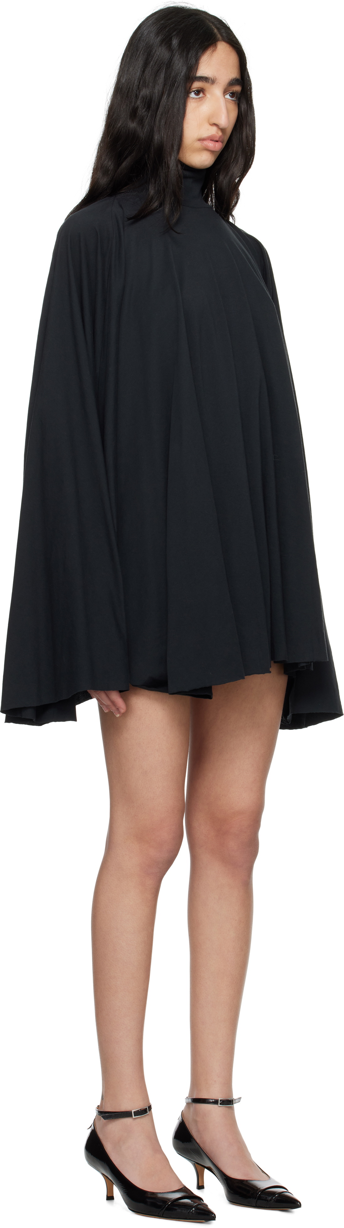 MM6 Maison Margiela Black Basic Jersey Minidress MM6 Maison Margiela
