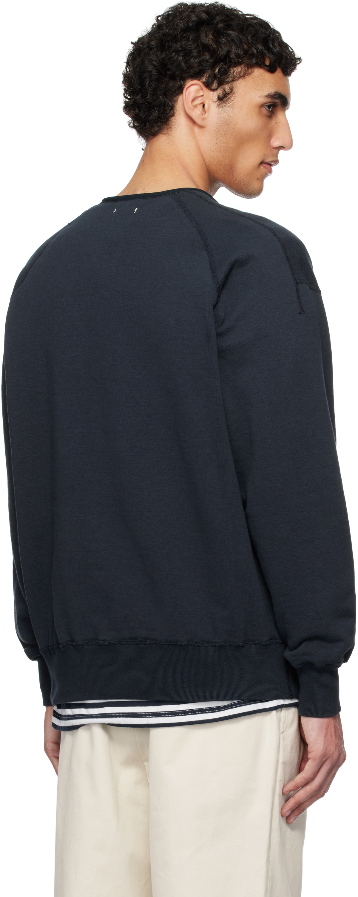 nanamica Navy Half Zip Reversible Sweatshirt Nanamica